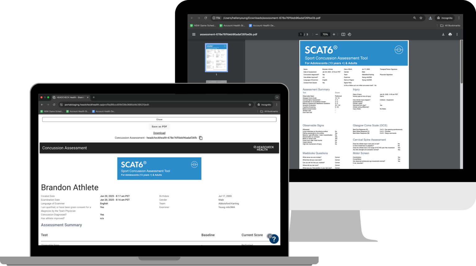 Quickly Download Results & Track Recovery with HEADCHECK | HEADCHECK Health